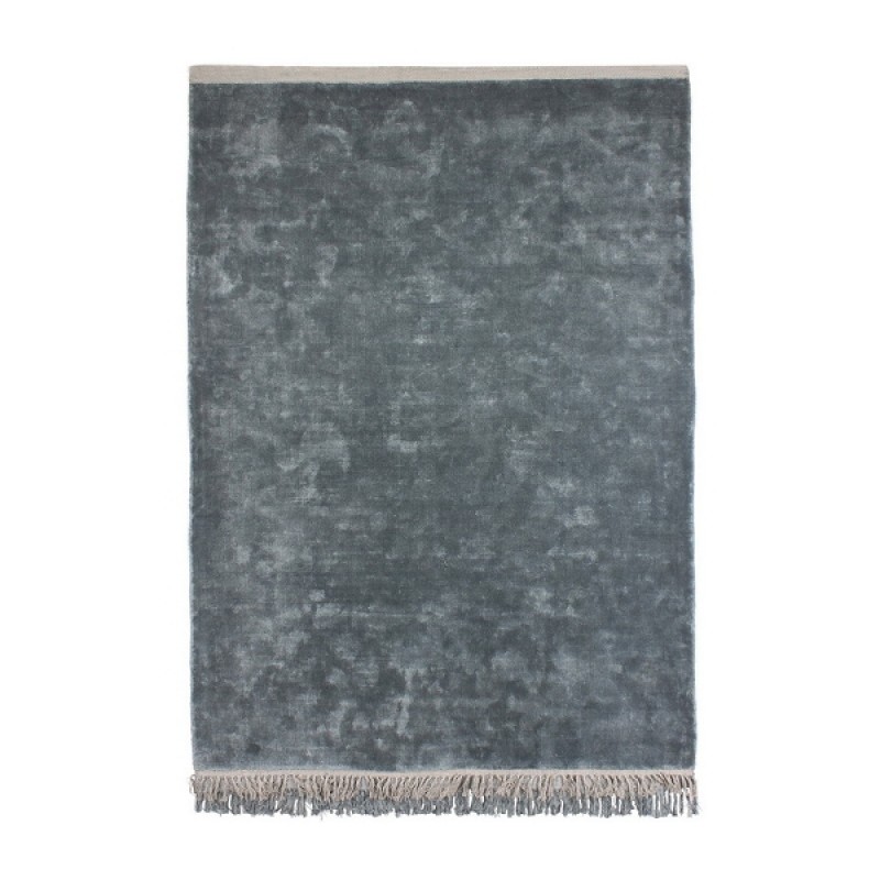 RUG VELVET TOUCH BLUE-GREY VISCOSE CARPETS, RUGS
